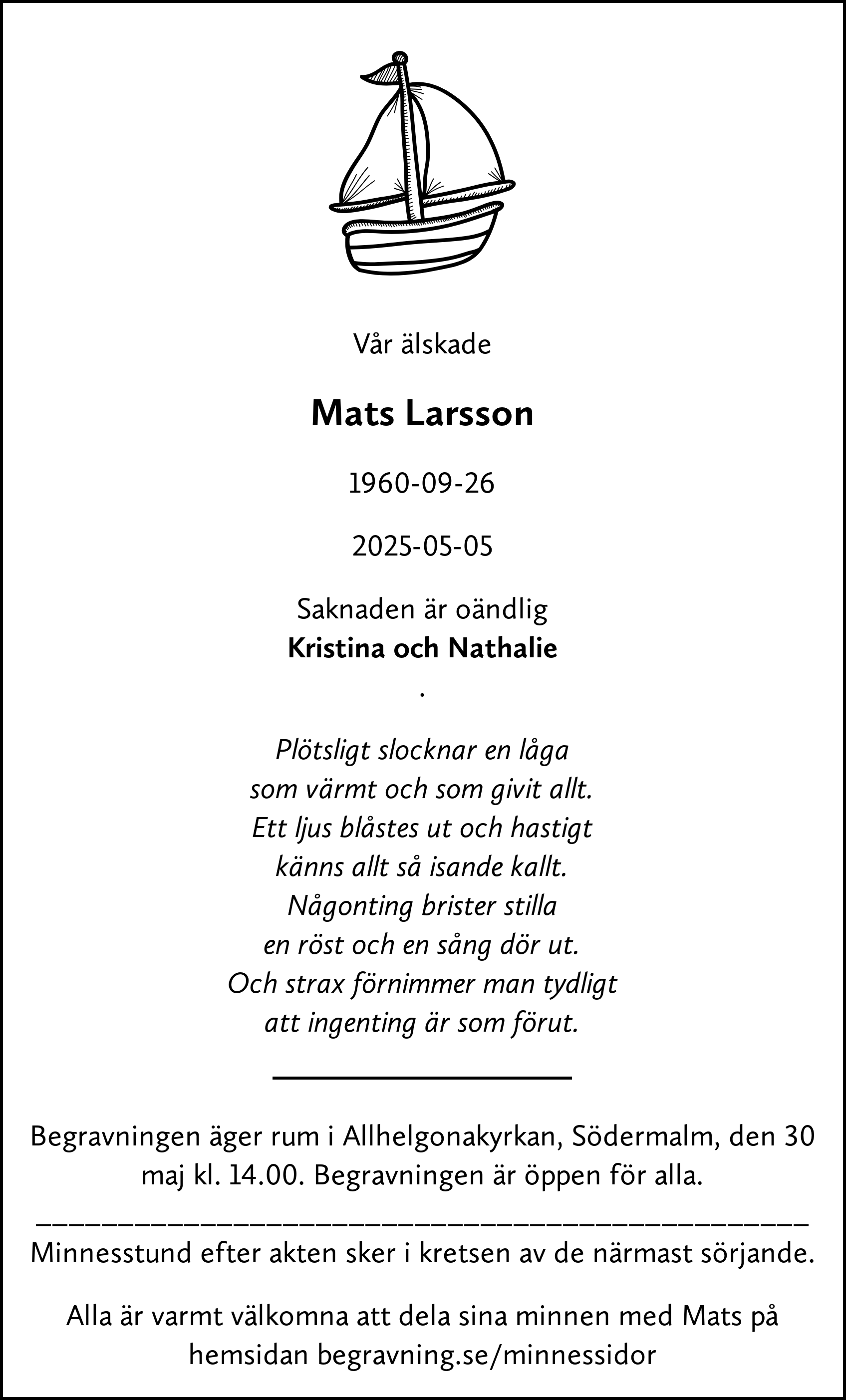 Mats Larsson - Begravning.se