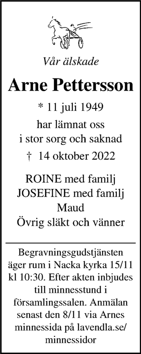 Till minne av Arne Pettersson | Lavendla