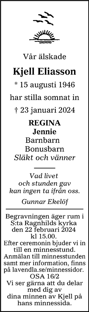 Till minne av Kjell Eliasson | Lavendla