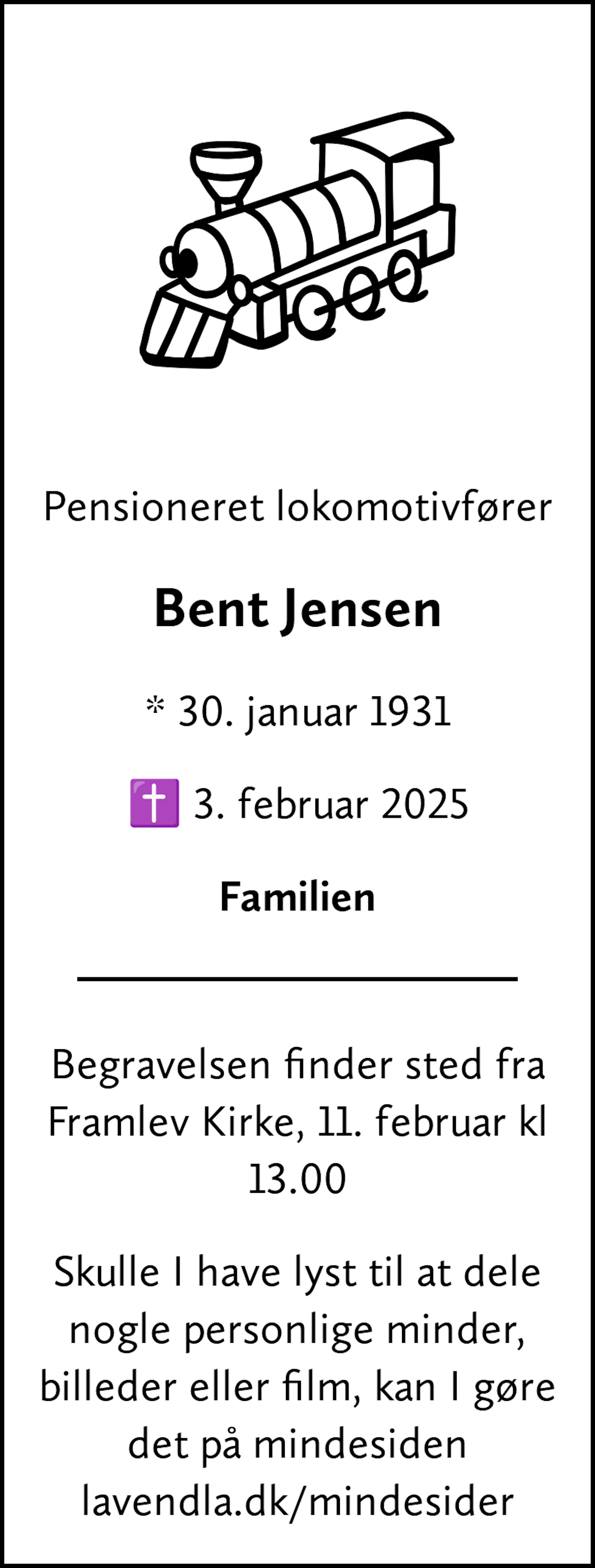 Til minde om Bent Jensen - Lavendla